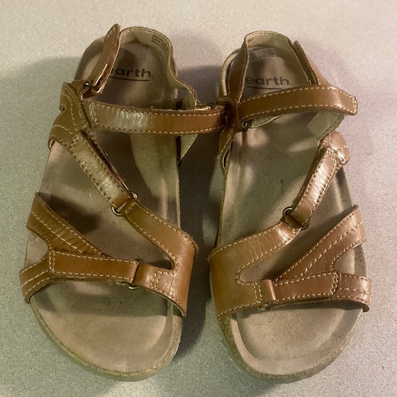 Earth | Shoes | Earth Size 8m Oahu Leather Adjustable Strap Tan Sandals ...